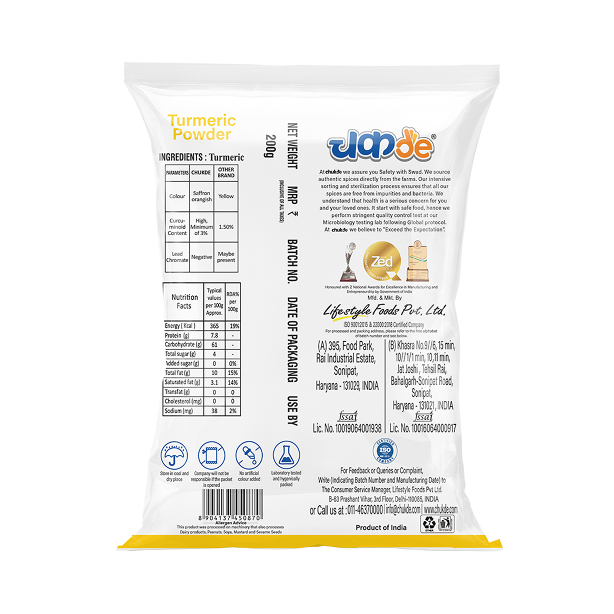 Turmeric Powder Online | High Curcumin Haldi Powder | Chukde